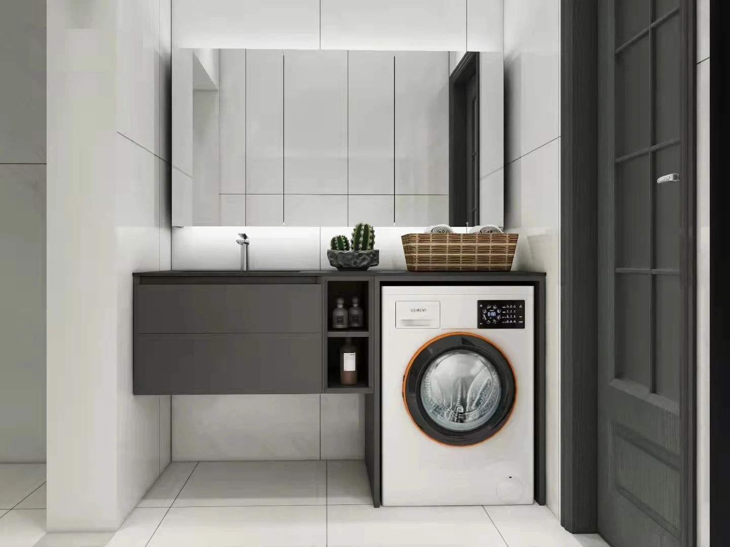 716 Modern Laundry Sink - Customized Washing Slab Design