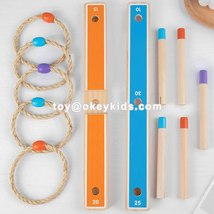 Outdoor Yard Game Kids Adults Wooden Toss Rings Game With Carrying Bag W01a576 - Buy Toss Rings ...