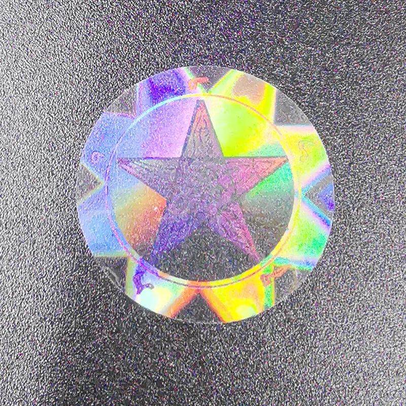 Custom Brand Transparent Envelope Clear Sticker Holo Labels Hologram ...