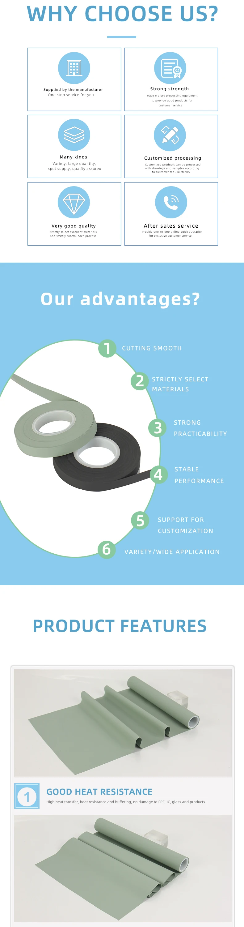 0.3mm Thick Silicone Rubber ACF Bonding Tape Anisotropic Conductive ...