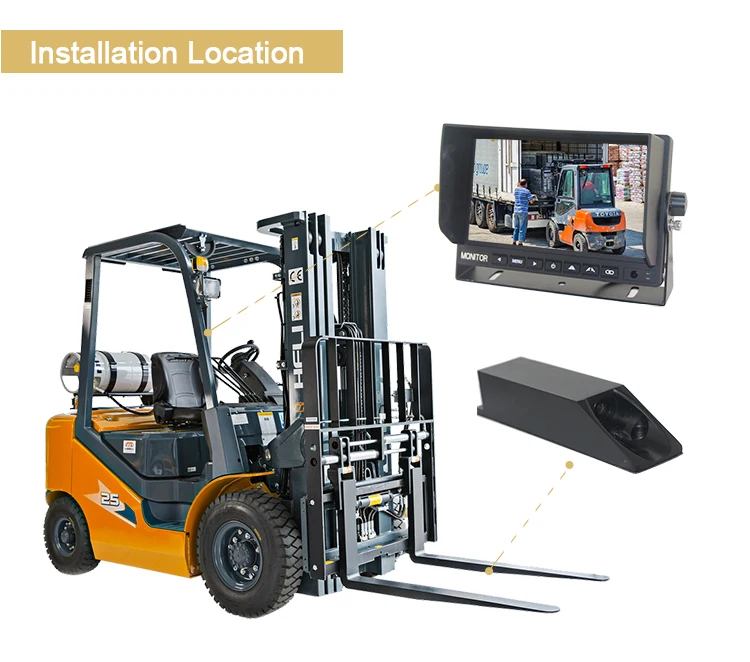 HD Forklift IR Laser Camera System Fork Magnetic Mounted Forklift ...