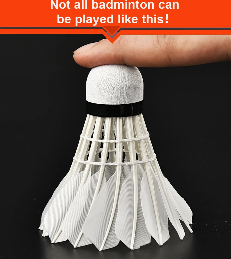 Durable Goose Feather Badminton Balls from Taiwan Fiber Cork