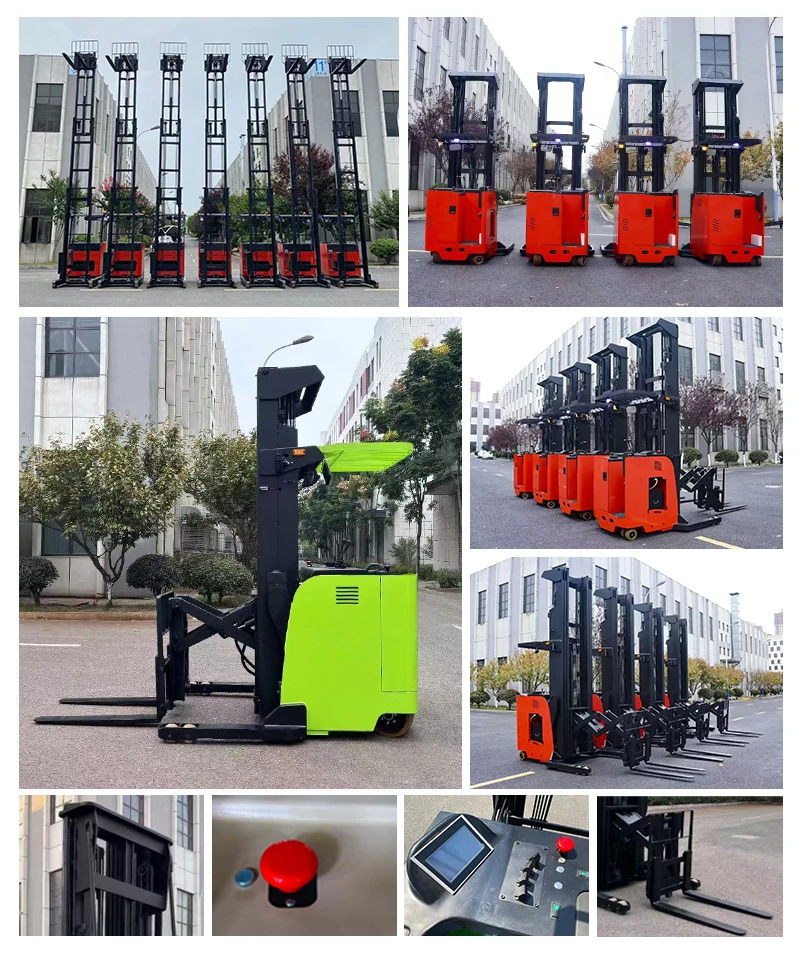 2.5 Ton Electric Stacker Adjustable Mast Reach Truck for High-Density ...