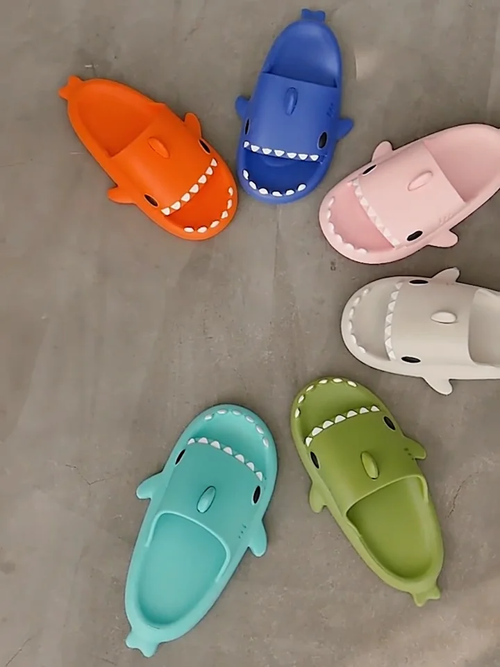 Hf Shark Shape Sandals Adult Slippers Fashion Funny Home Cute Cartoon ...