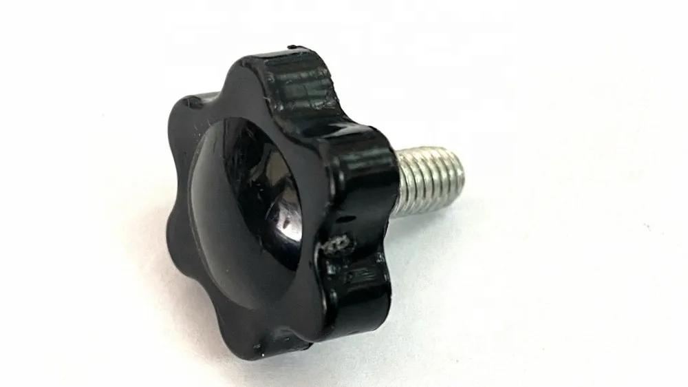 Decorative Black Six Star Plastic Head Thumb Screw Hand Tightening Knob ...