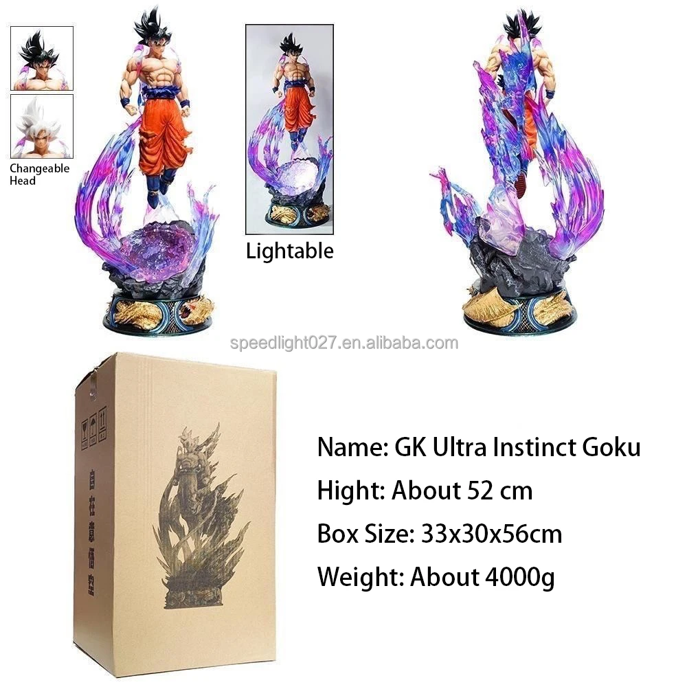 53cm High Quality Custom Gk Ultra Instinct Goku Migatte No Gokui Anime ...
