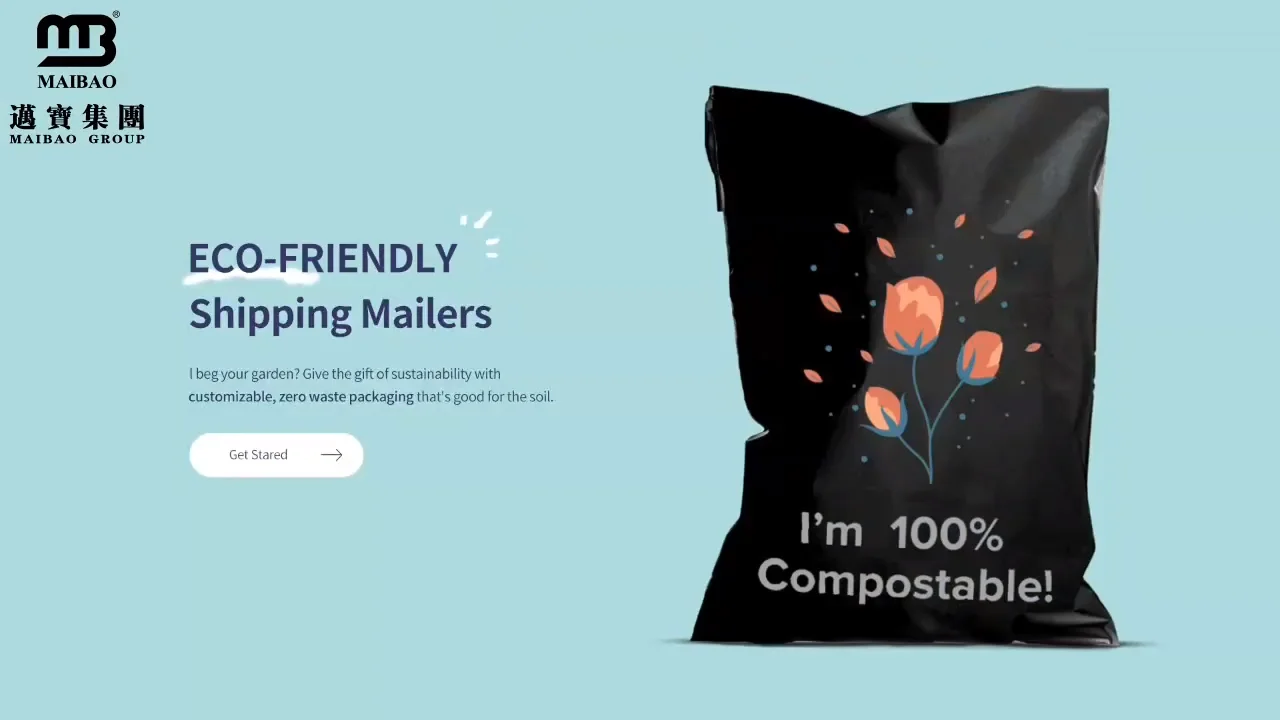 Sustainable Self Adhesive Logo Printed Bio-based Post Custom Plastic ...