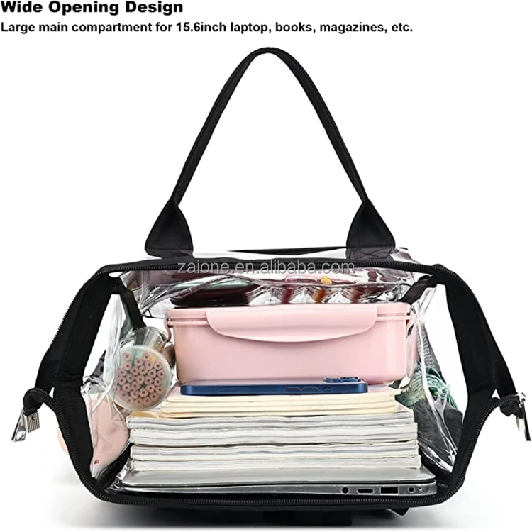 Heavy Duty Clear Backpack School Bag Bookbag Transparent Pvc Plastic ...