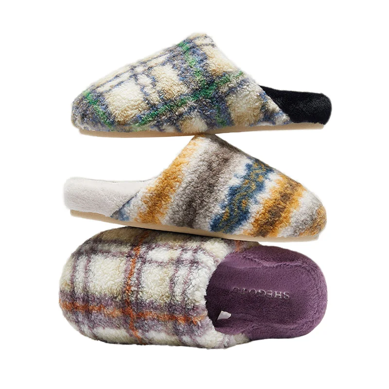 Women's Cute And Warm Winter Cotton For Slippers With Round Toe Soft ...