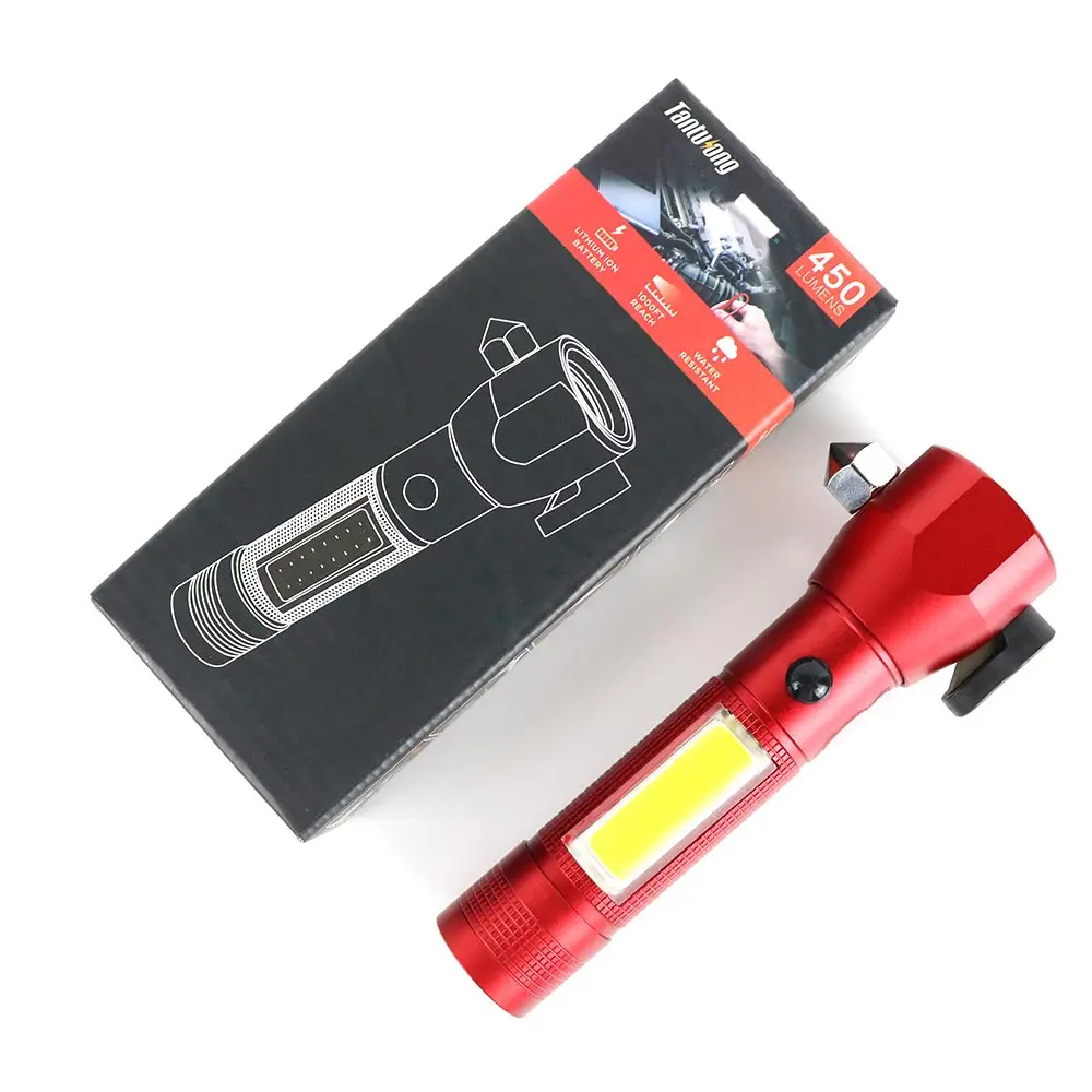 2023 Safety Hammer Torch 10w 450 Lumens Waterproof Led Torch Flashlight ...