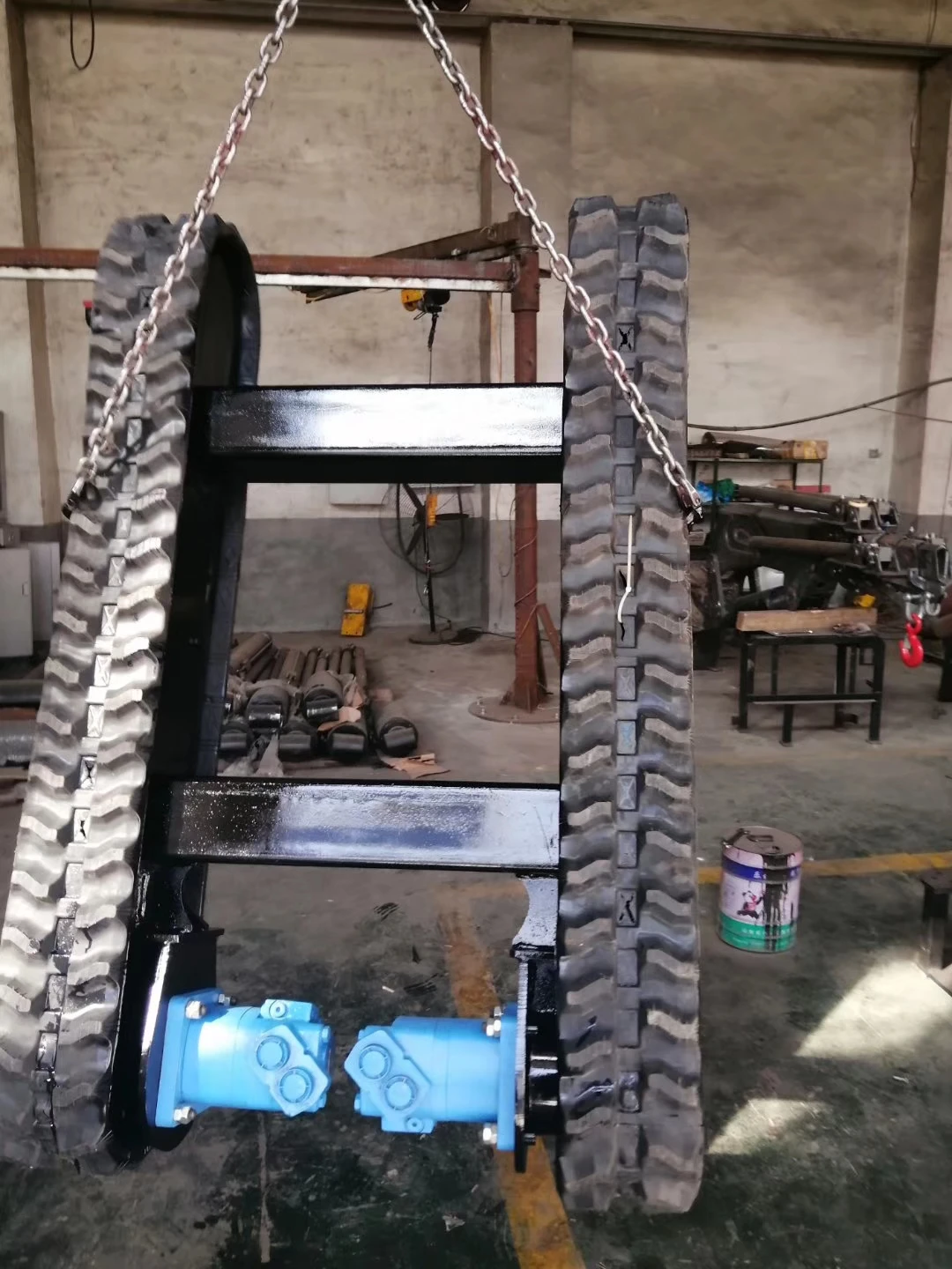 Electric Rubber Crawler Track Carrier Platform Tracked Undercarriage ...