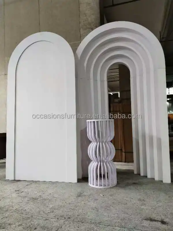 Luxury Top Quality White Ripple PVC Arch Backdrop for Weddings