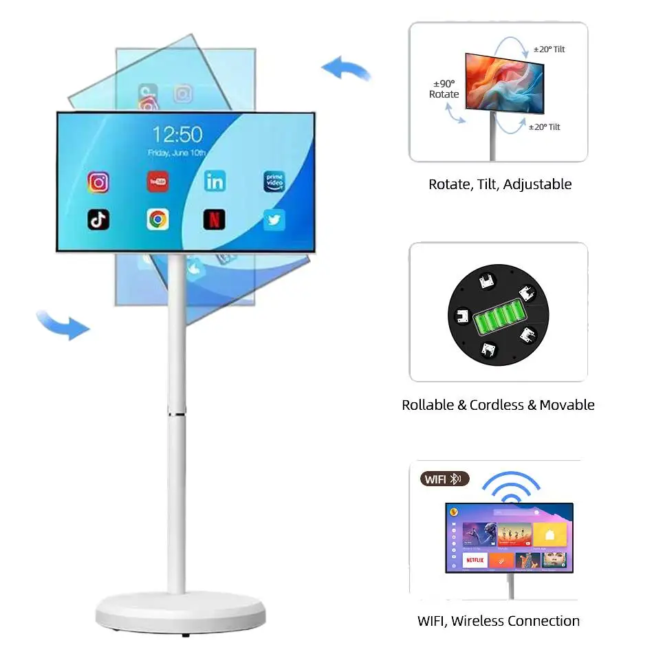 21.5 Inch Smart TV - Portable, Rollable, and Touch Screen