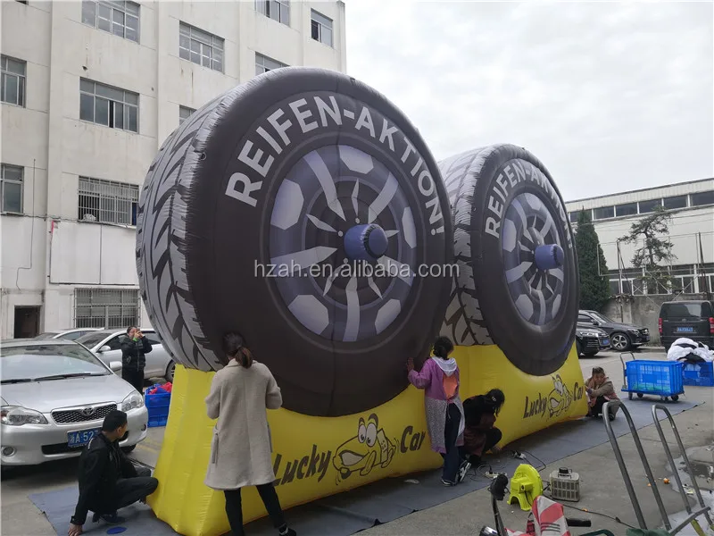 4m Tires Model Giant Inflatable Tire Balloon for Ads