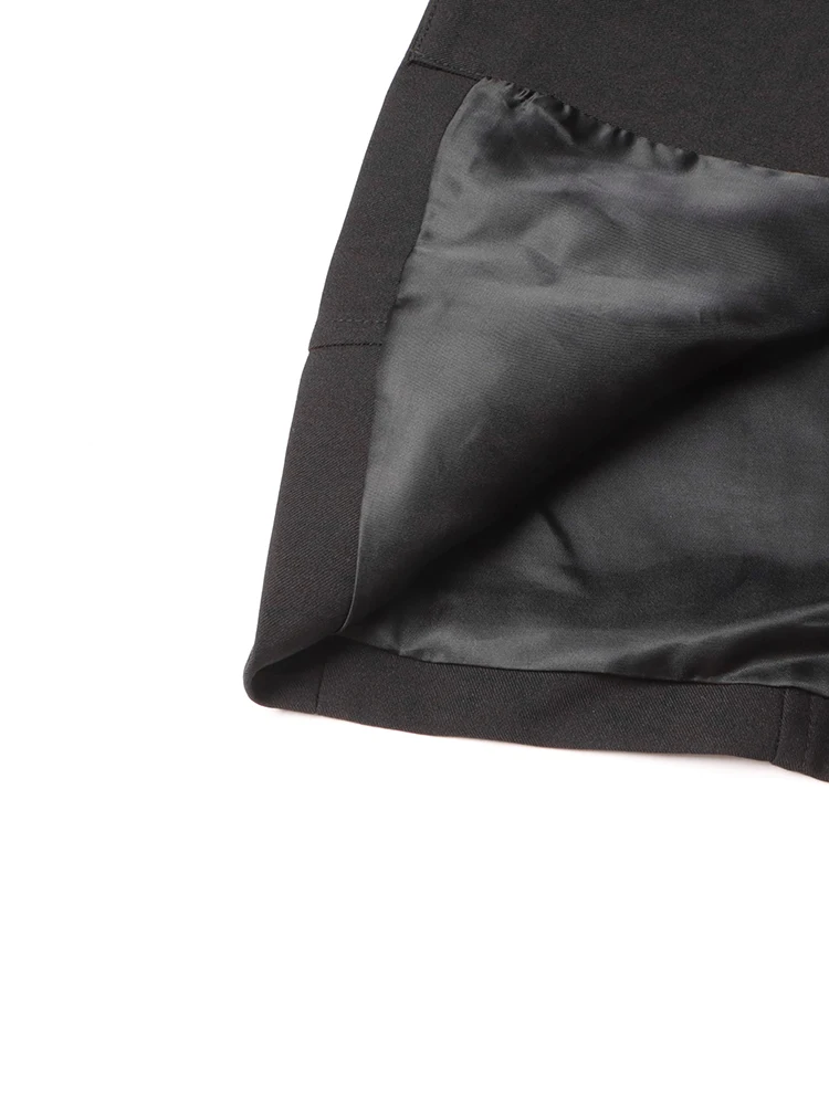 Chicever New Desgin Blazer Patchwork Buckle Gathered Waist Single Breasted Blazers For Women ...