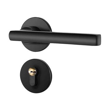 High Quality Interior Room Door Self Locking Black Door Handle Split ...