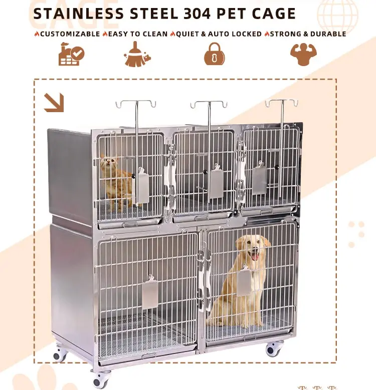 Smartfvet Hv-tc01 Customized Pet Cage Metal Kennels 4 Position ...