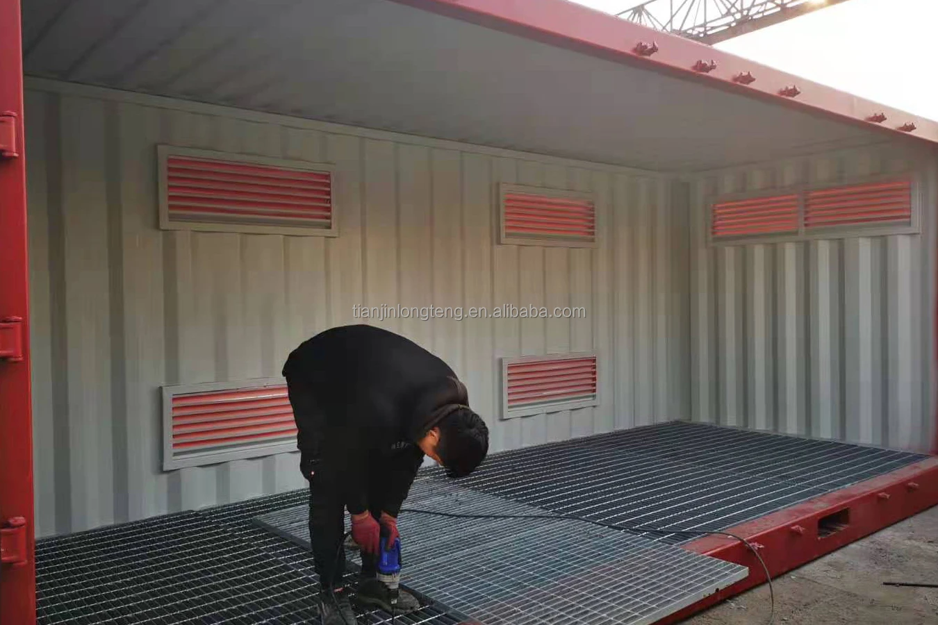 20ft Bunded Floor Side Door Opening - Hazardous Storage