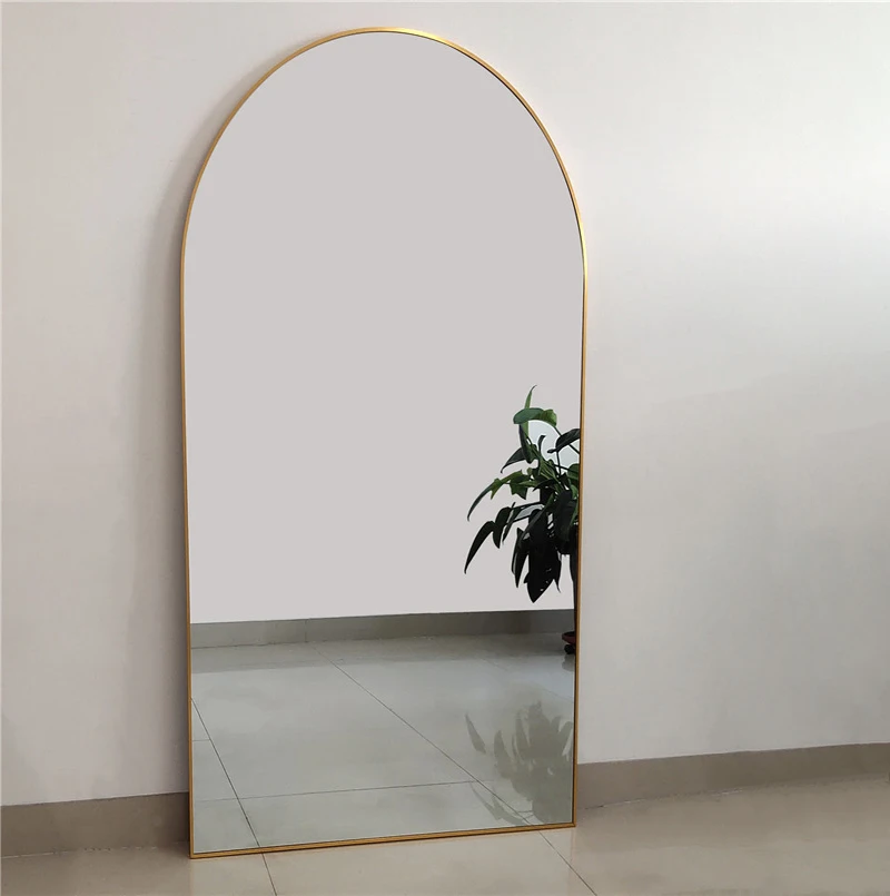 Custom Arched Gold Frame Floor Mirrors - Stylish & Durable