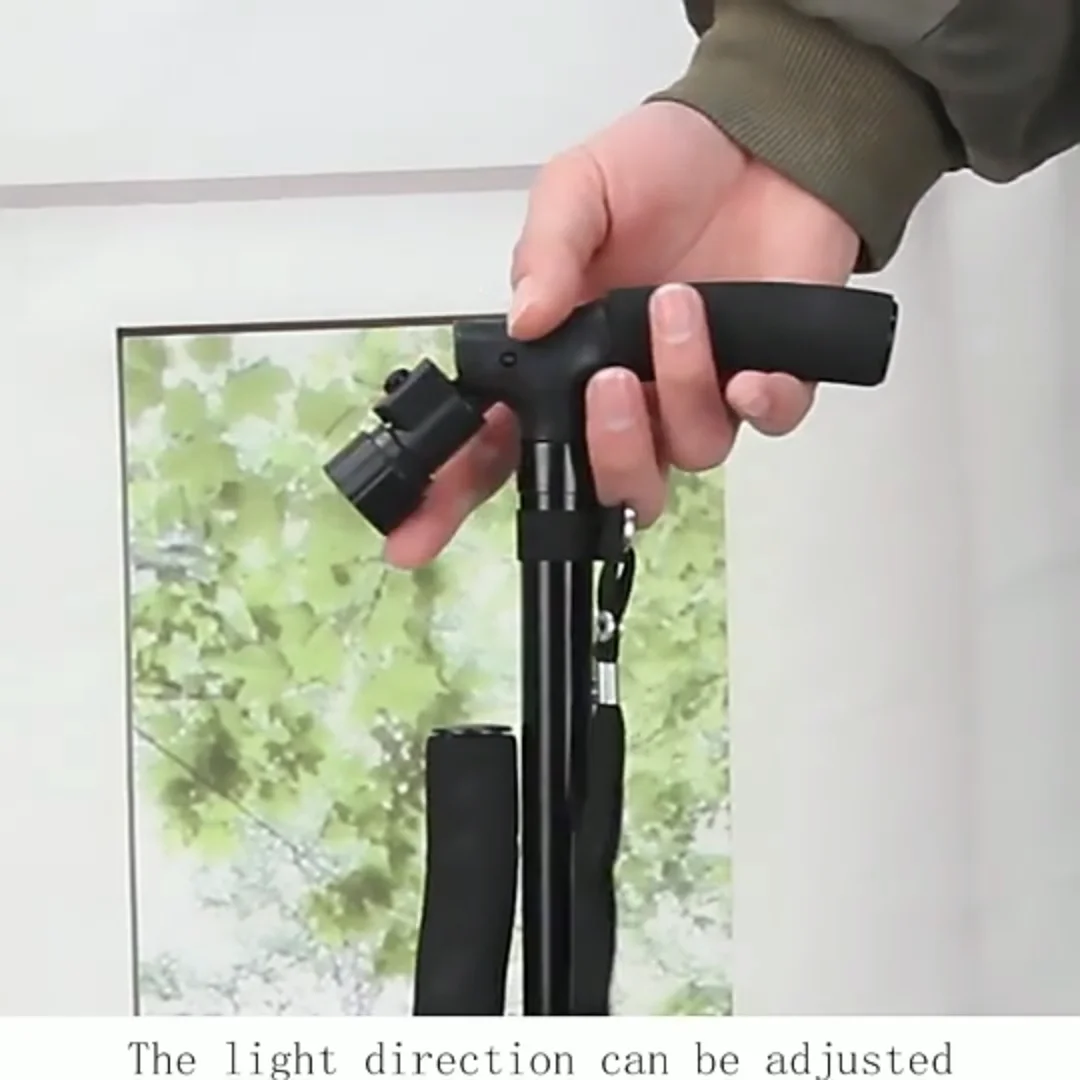Elderly Foldable Walking Stick With Adjustable Led Light,Adjustable ...