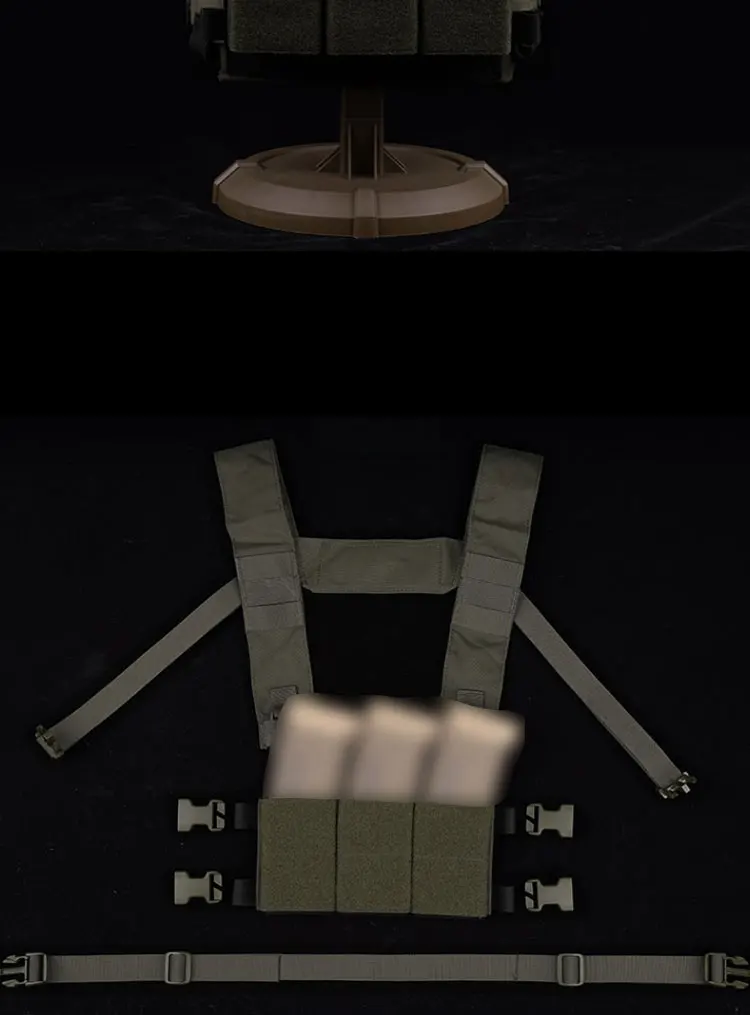 Tactical Triple Magazine Pouch Hook Loop Panel For 5.56 Mag Pouches ...