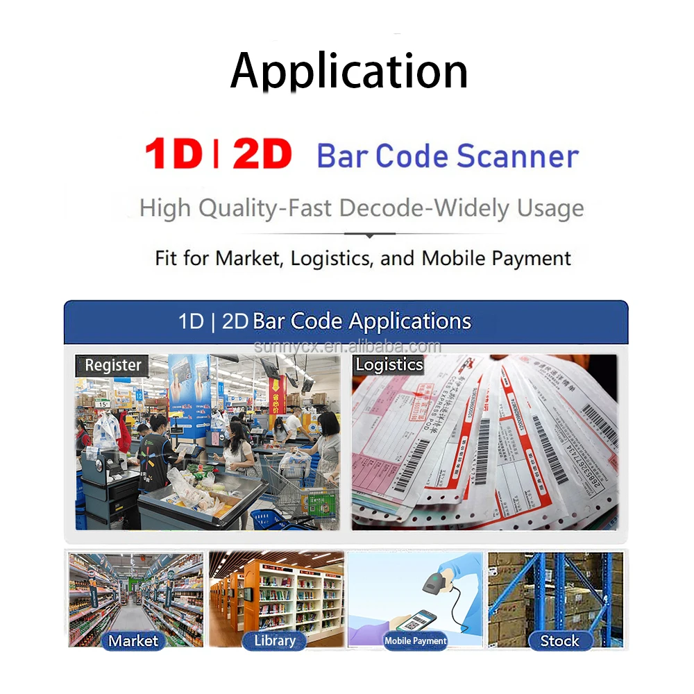 2d Wired Barcode Scanner Usb Wired Inventory Qr Code Scanners For ...