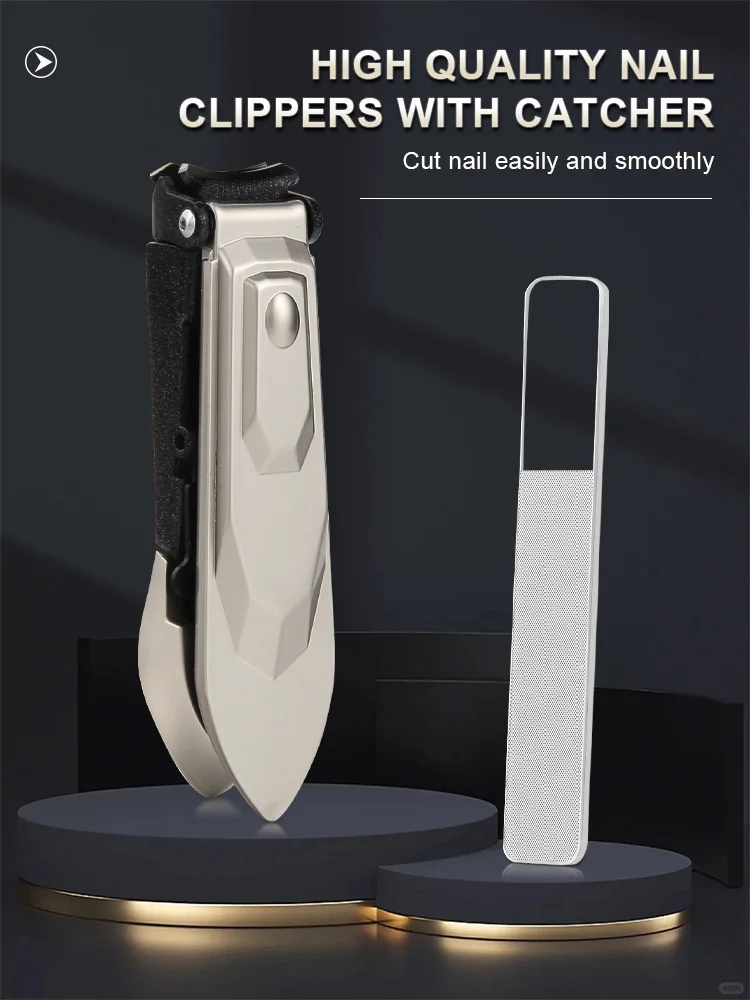 Men Personalized Anti-splash Nail Clipper Kit Stainless Steel Sharp ...
