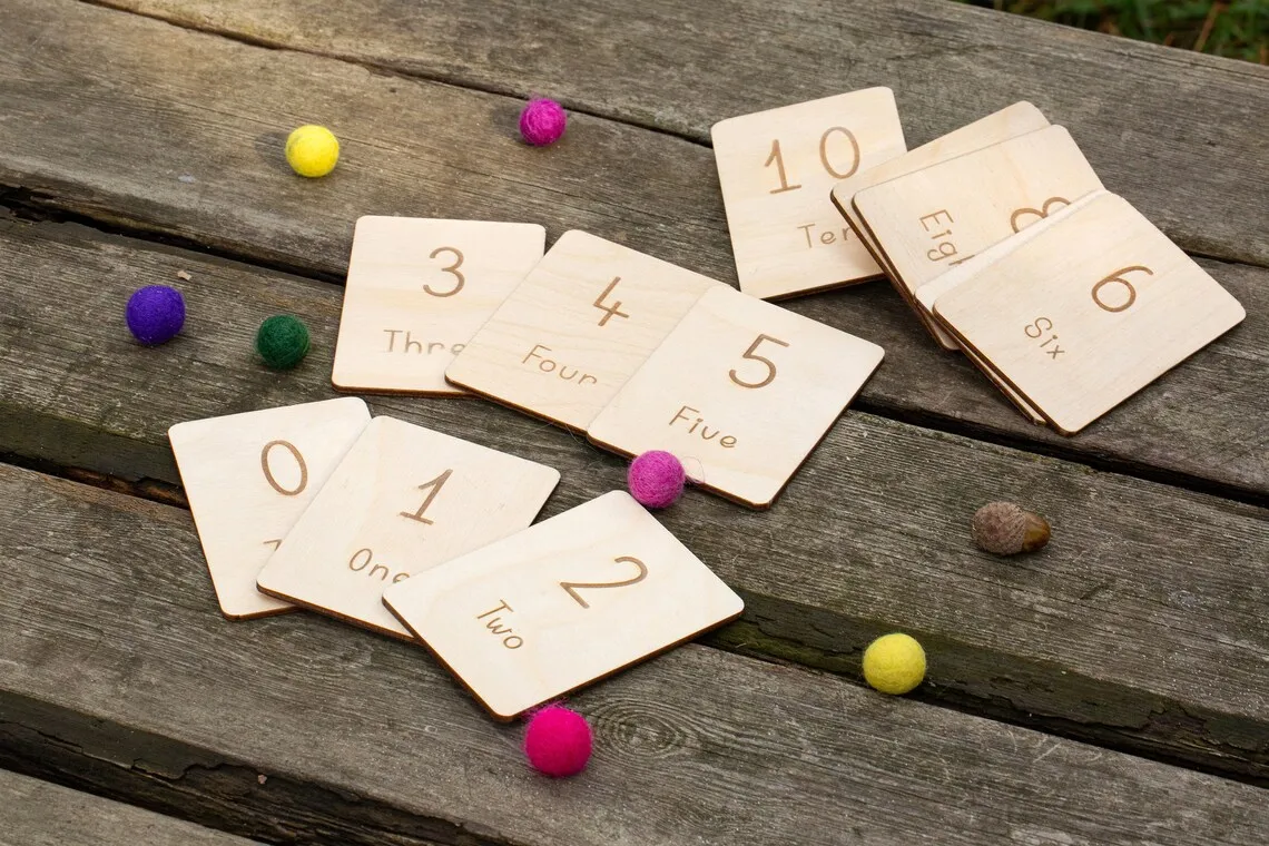Wooden Alphabet Flashcard Math Kids Education Tools Montessori Sand ...