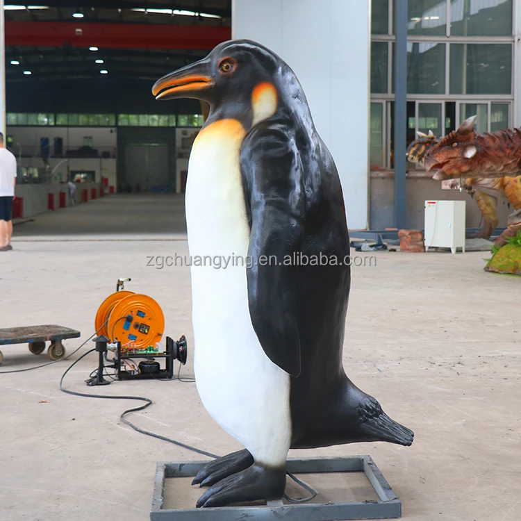 Waterproof Life Size Robotic Animatronic Penguin Statue for Animal ...