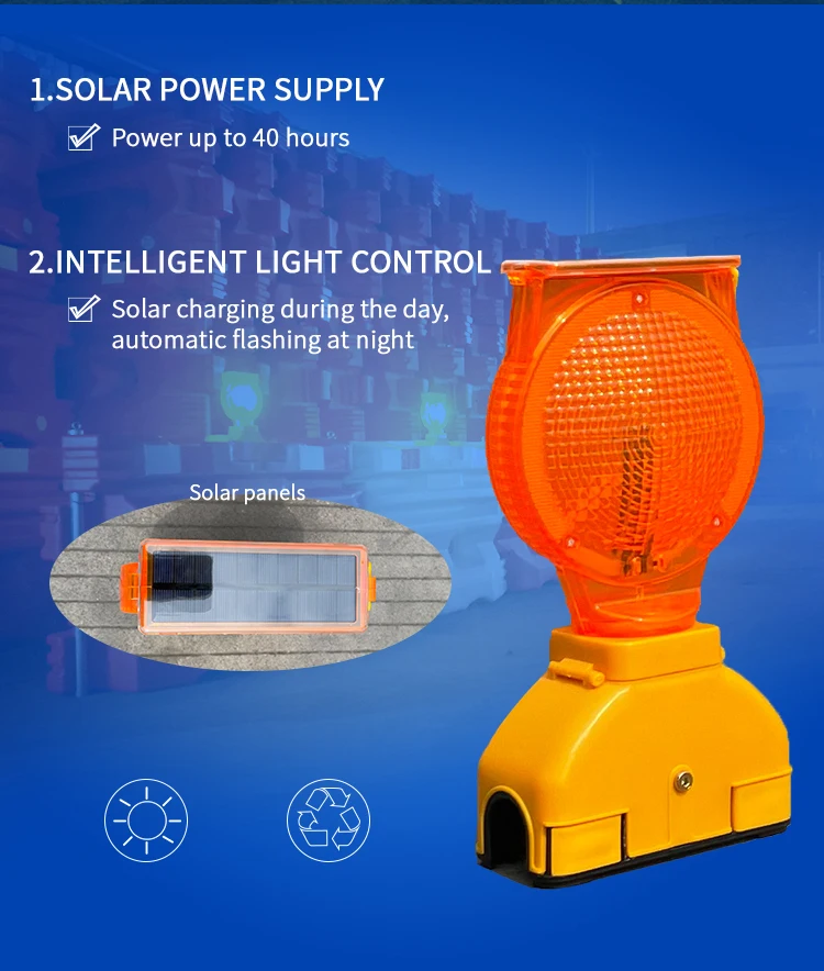 Multifunction Base Solar Traffic Light Solar Flashing Light Traffic ...