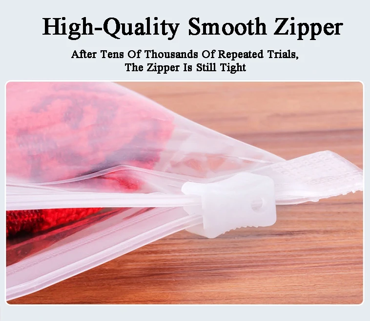 Zipper Bags Resealable Clothes Packaging Resealable Custom Self Zip ...