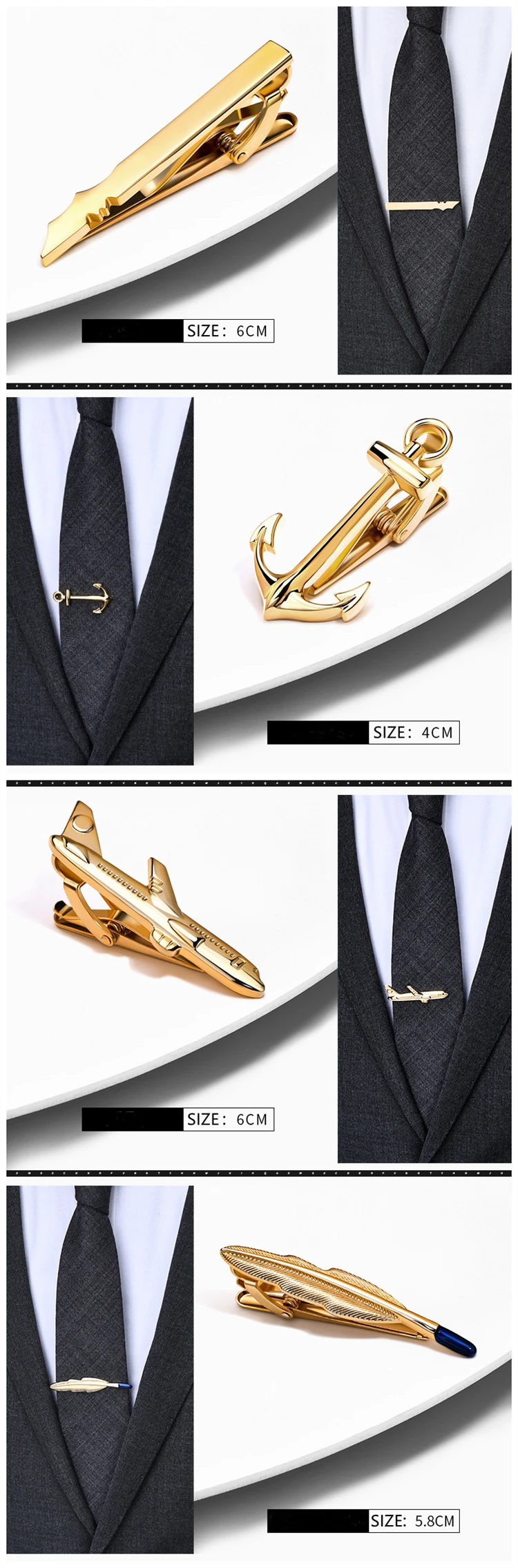 Fashion Mens Metal Simple Necktie Tie Pin Bar Clasp Clip - Buy Tie Bar ...