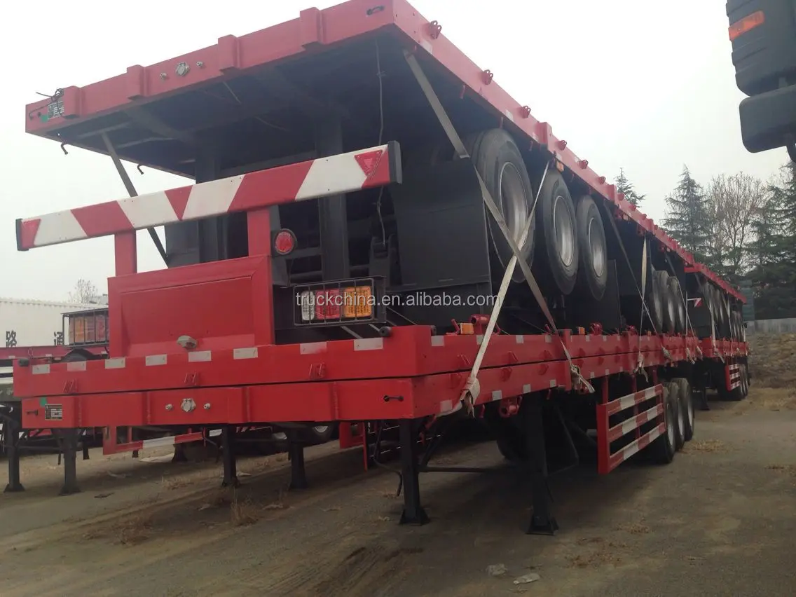 Shipping 20ft 40ft 50ft 53ft 40 Feet 2 3 4 5 Axles Flatbed Semi Truck ...