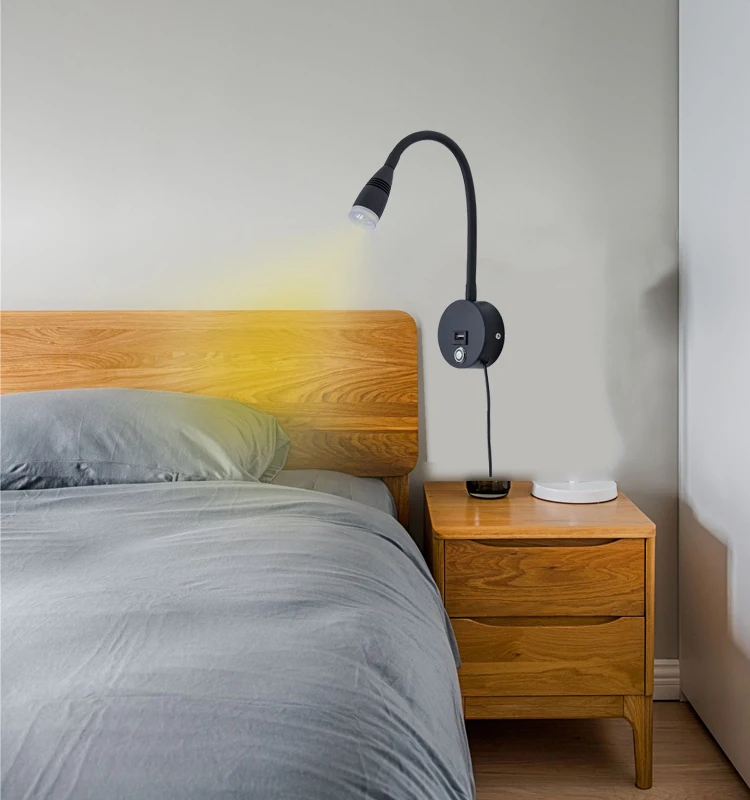 Reading Light Wall Dimmable Led Plug In Wall Lighting Adjustable Touch ...