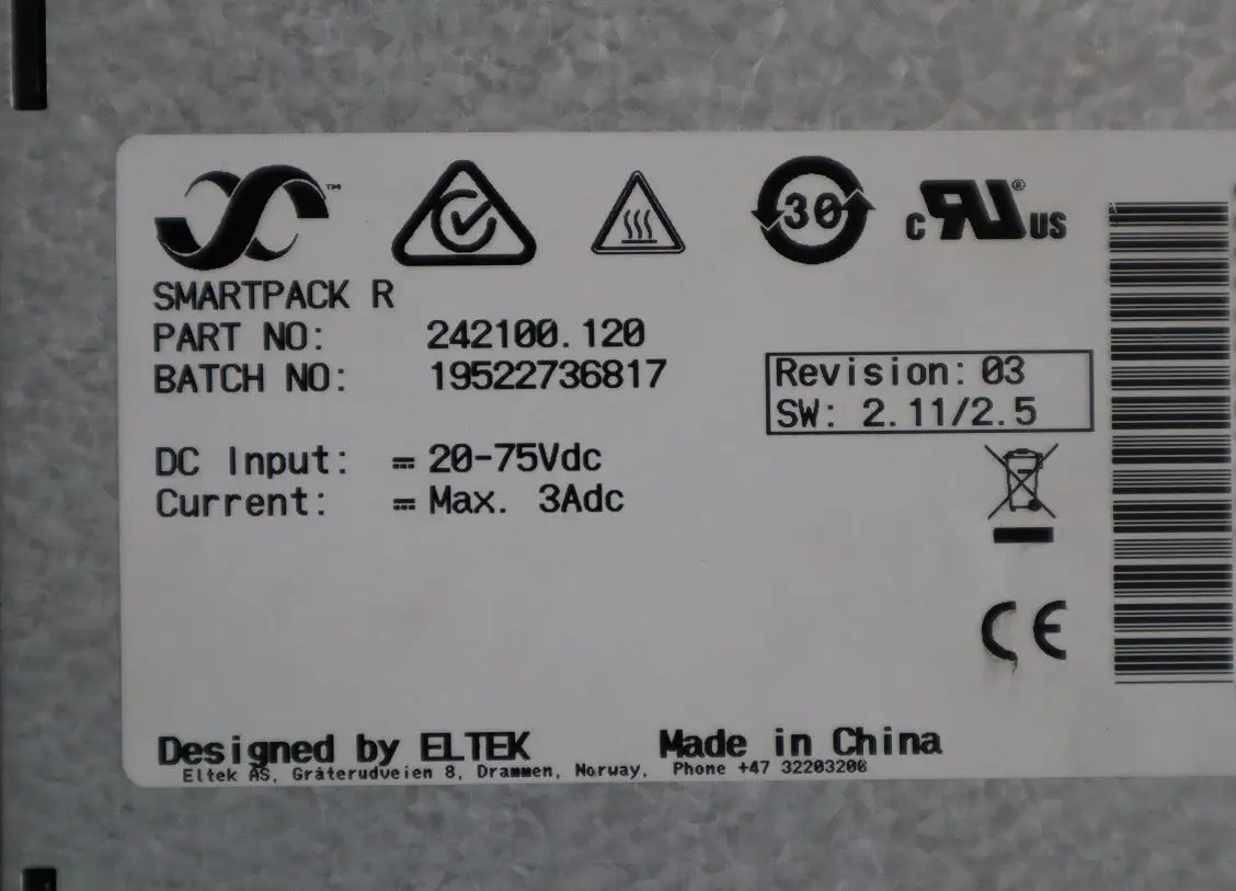 Factory Price Eltek Smartpack Controller With The Smartpack R Telecom Power Rectifier 242100.120 ...