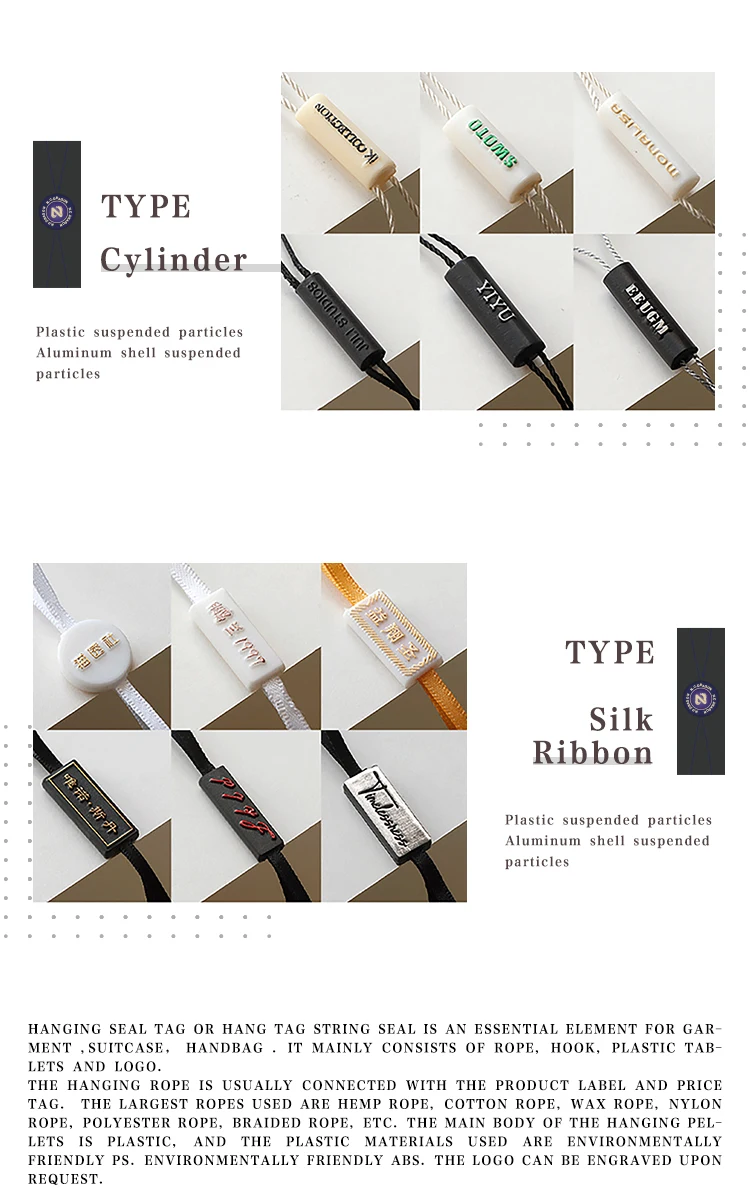 Customized Hanging Tags Ribbon Plastic Seal Tag - Buy Elastic String ...