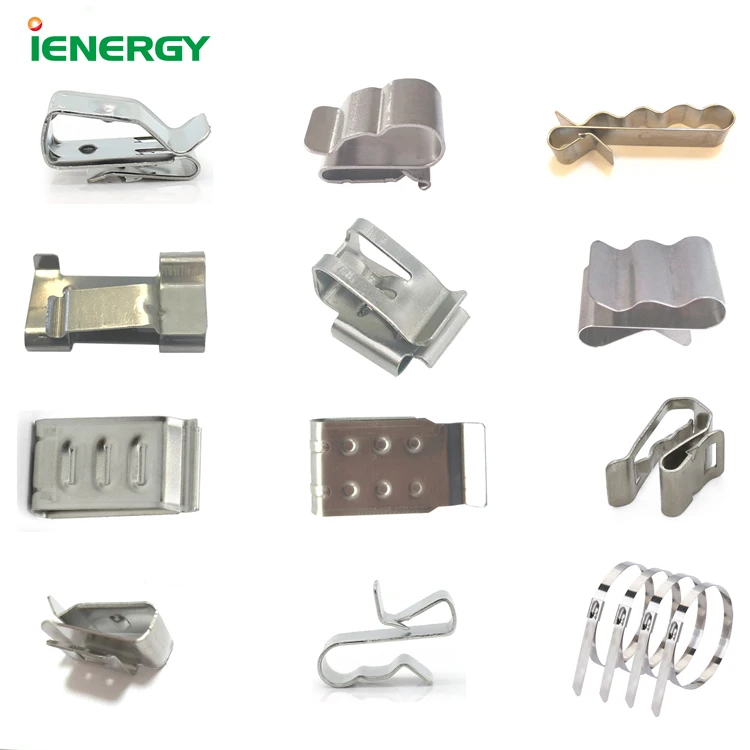 Sus304 Module Frame Clip 4x4mmsq Solar Cable Clips Pv Wire Clamp Solar ...