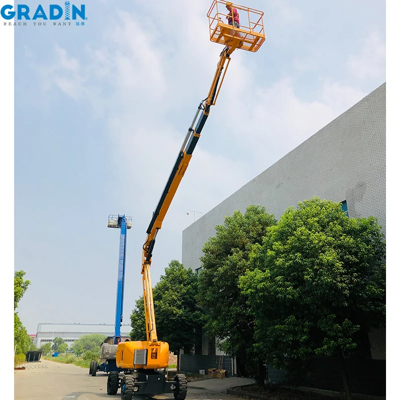 Boom lift crawler towable tracked boom car lift tables straight curved ...