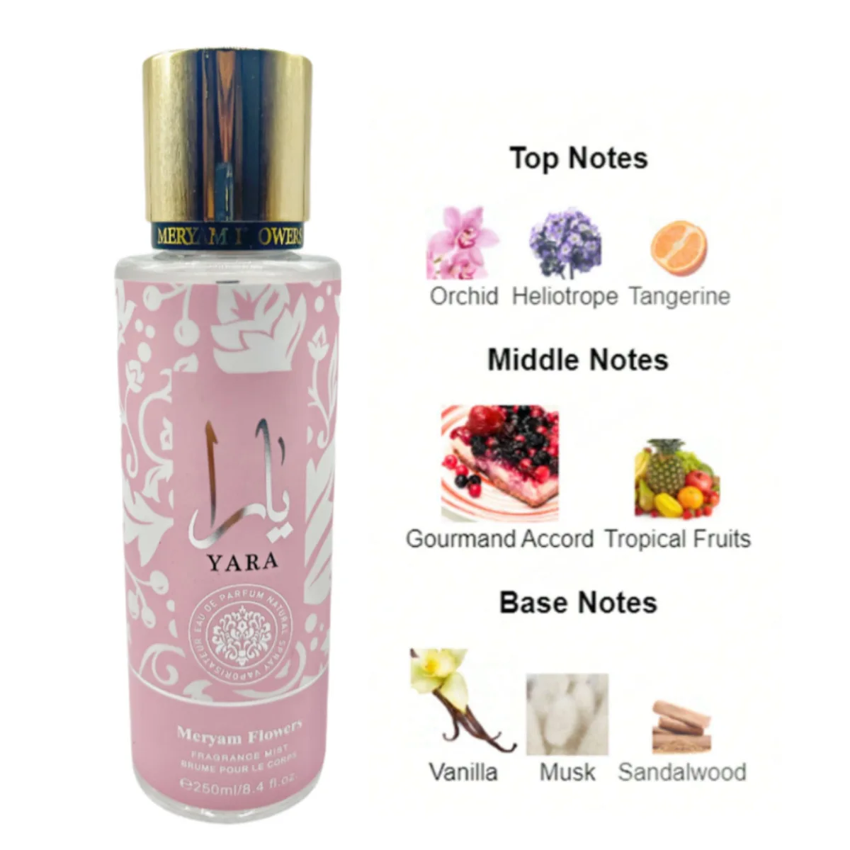 High Quality 250ml Arabic Body Spray - Long Lasting Perfume