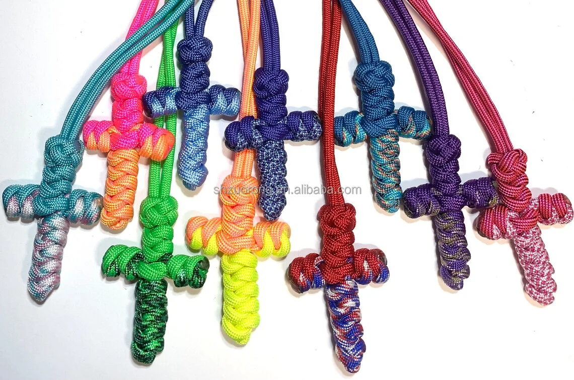 Factory Custom Paracord Cross Keyring,Bag Attachment,Handmade Crucifix ...