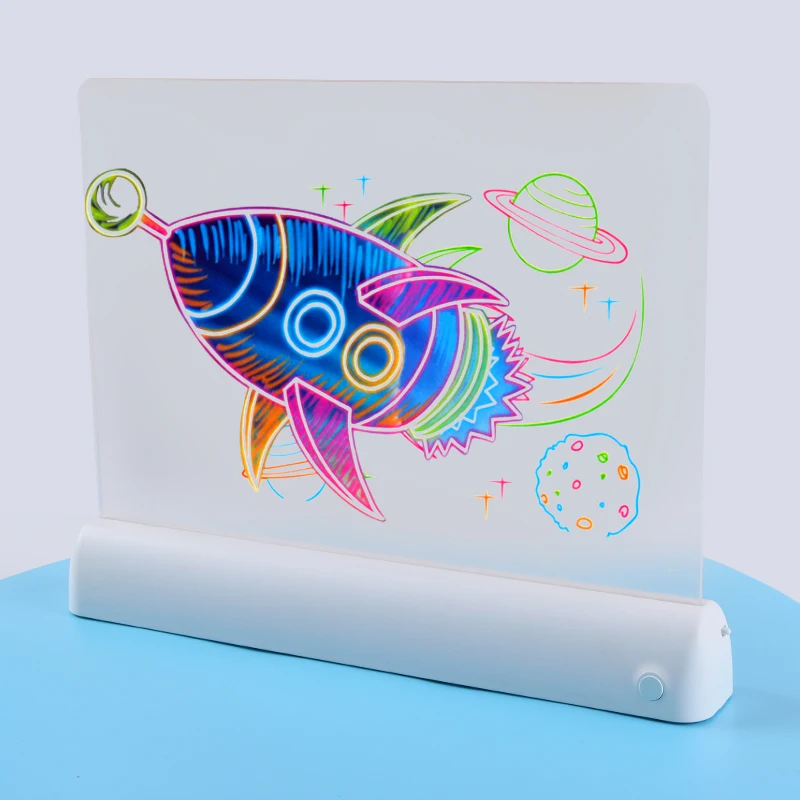 Kids Toys Board 3D LED Drawing Board Children's Illuminated Painting ...