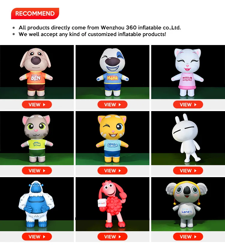 Moving Inflatable Girl Mascot - Custom Advertising Costumes