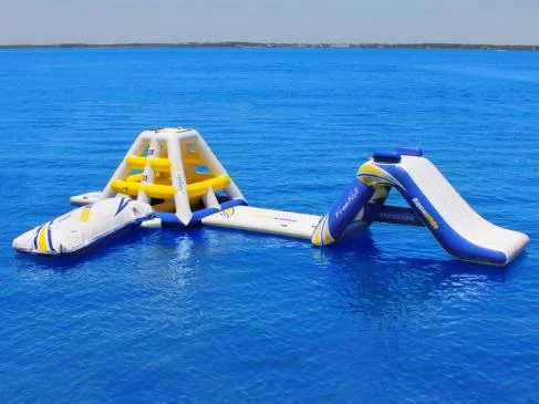 Customized Inflatable Water Trampoline Water Jumping Bouncer Game With ...