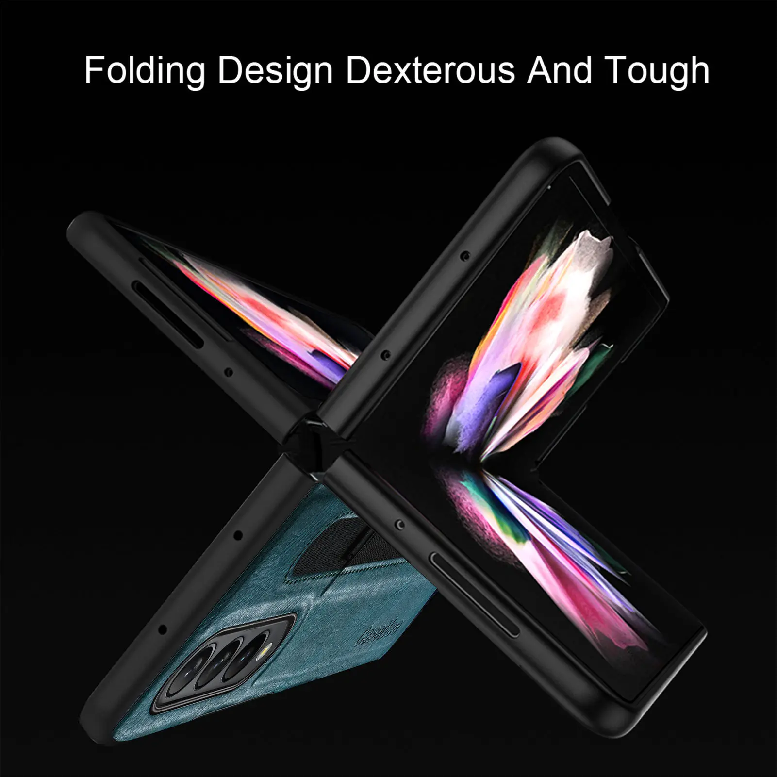 Samsung Galaxy Z Fold 4 Case with Pen - Shockproof & Leather