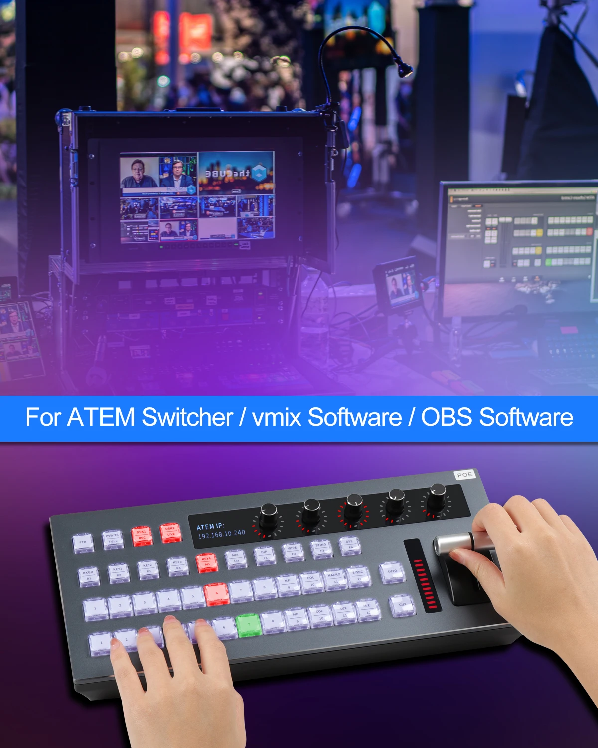 Fomako Switchboard Control Panel KC700 for Live Streaming