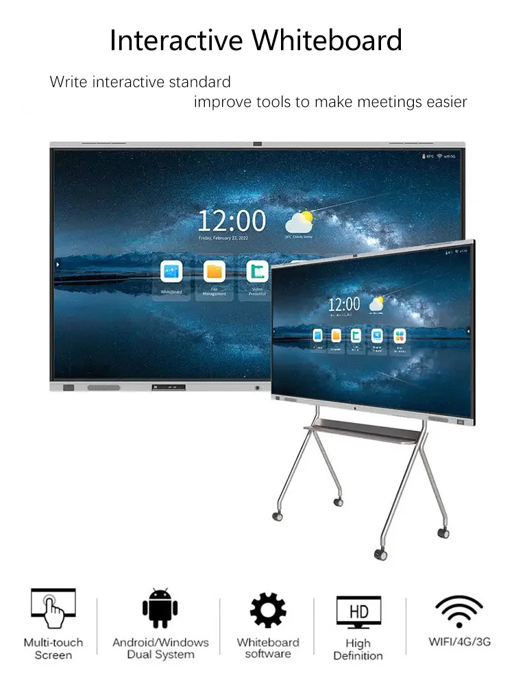 Donview Smart Board Education Teaching Smart Whiteboard Electronic ...