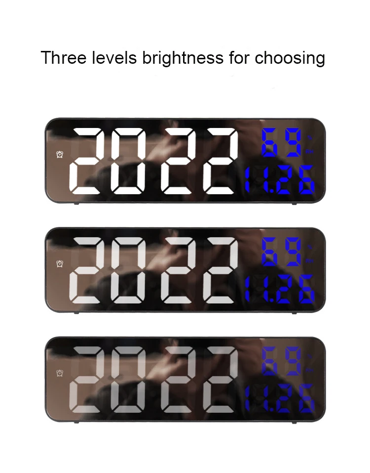 Virtue Modern Large Screen Adjustable Brightness Clock