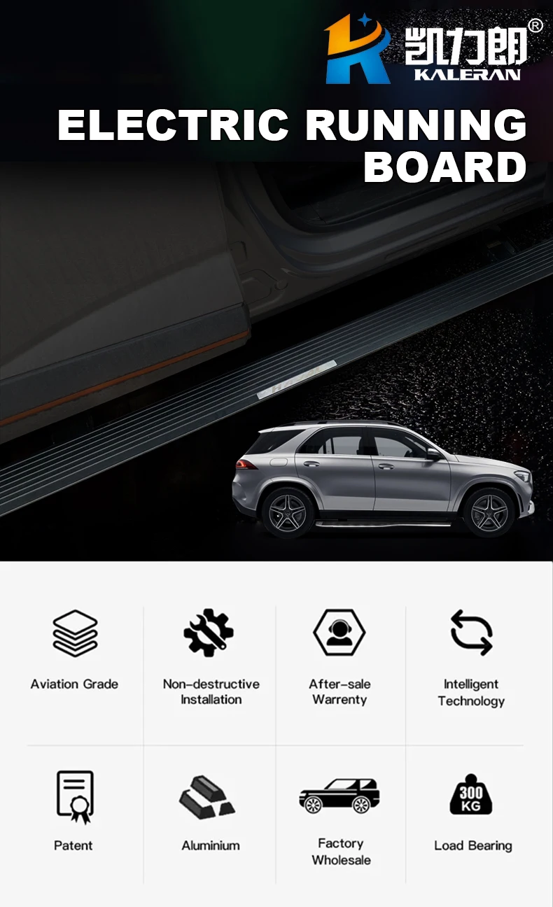 Electric Running Boards Side Steps Pedal For Byd Song Plus Black Powder ...
