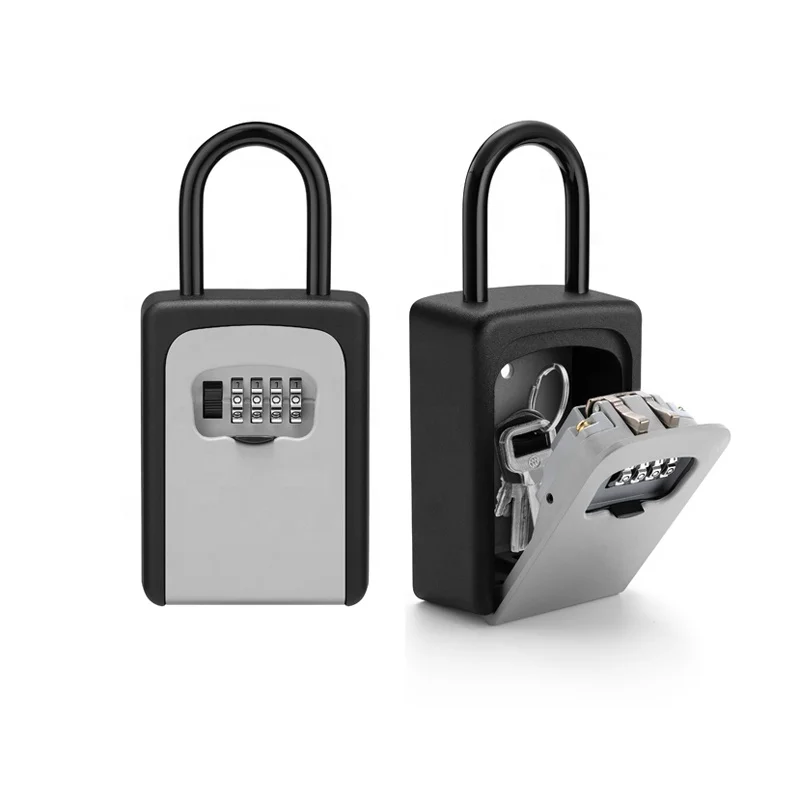 Wall Mounted Password Lock Box Key Safe Portable Outdoor Storage Box ...