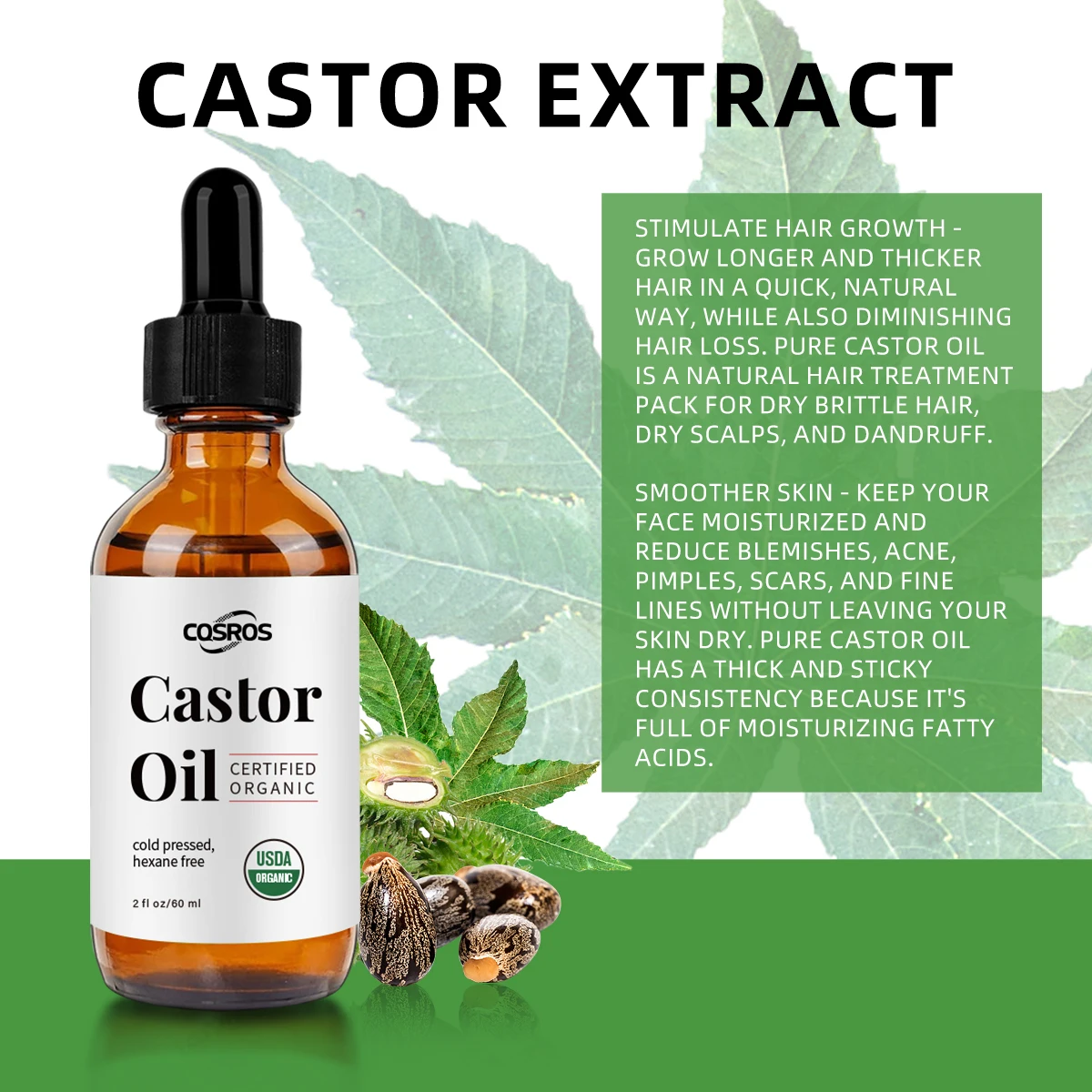 Oem Supports Customization Of Pure Natural Castor Oil Herbal Plant ...